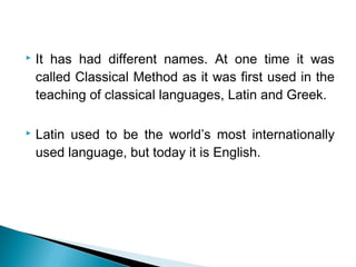 Grammar translation method | PPT