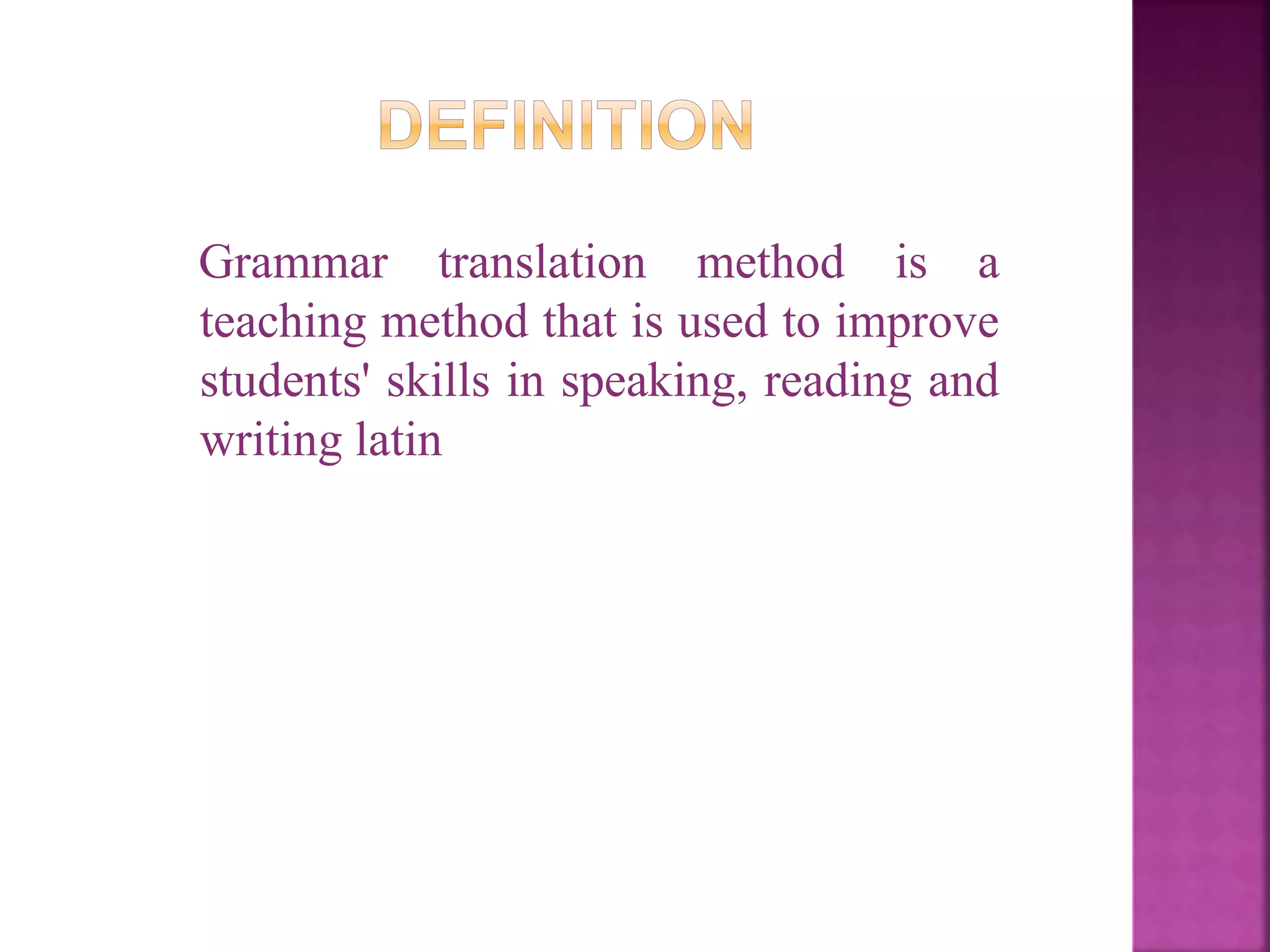 Grammar translation method | PPTX