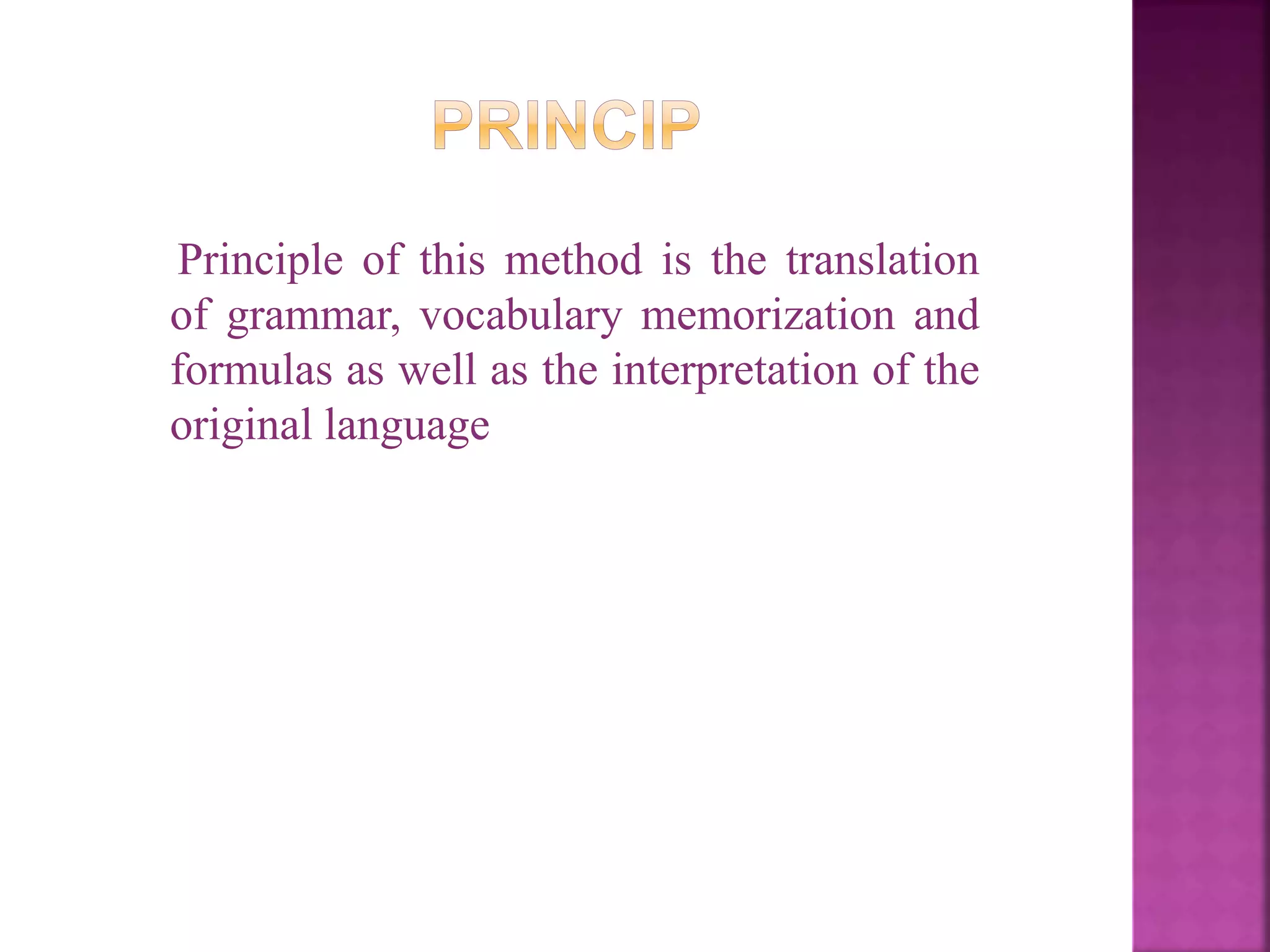 Grammar translation method | PPTX