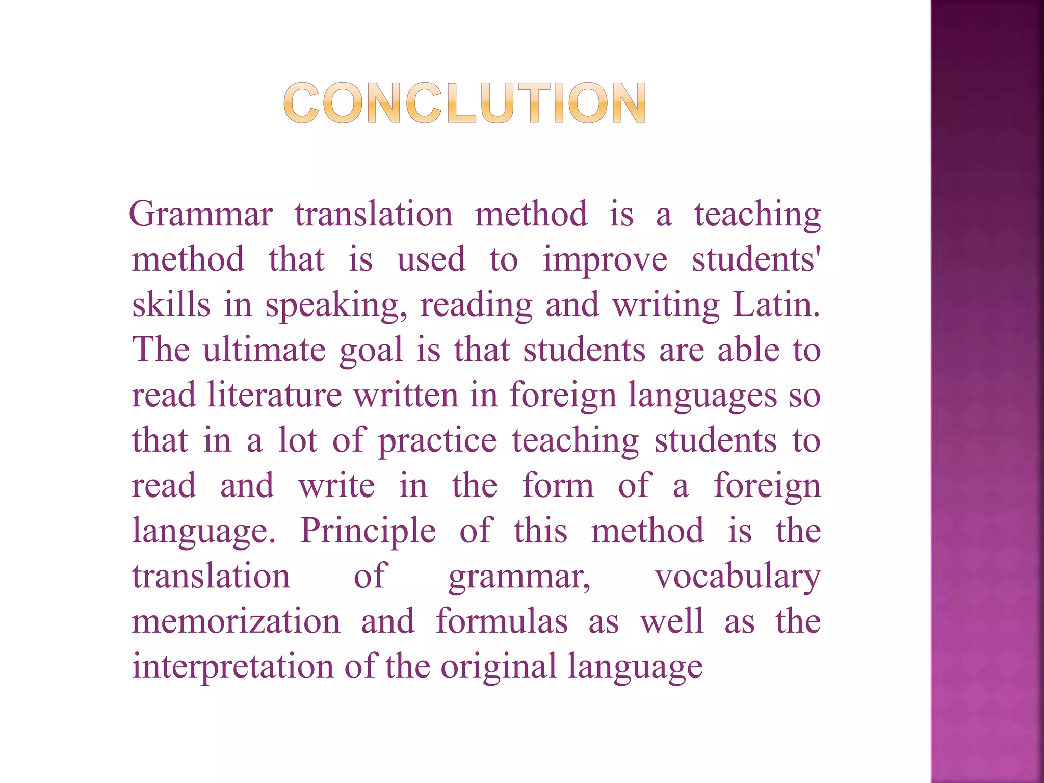 Grammar translation method | PPTX
