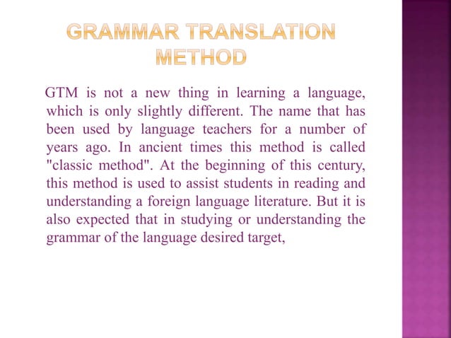 Grammar translation method | PPT