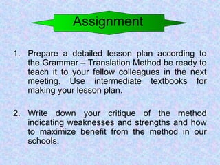 Grammar _ Translation Method teaching met | PPT