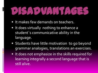 Grammar translation method presentation | PPT