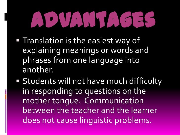 Grammar translation method presentation