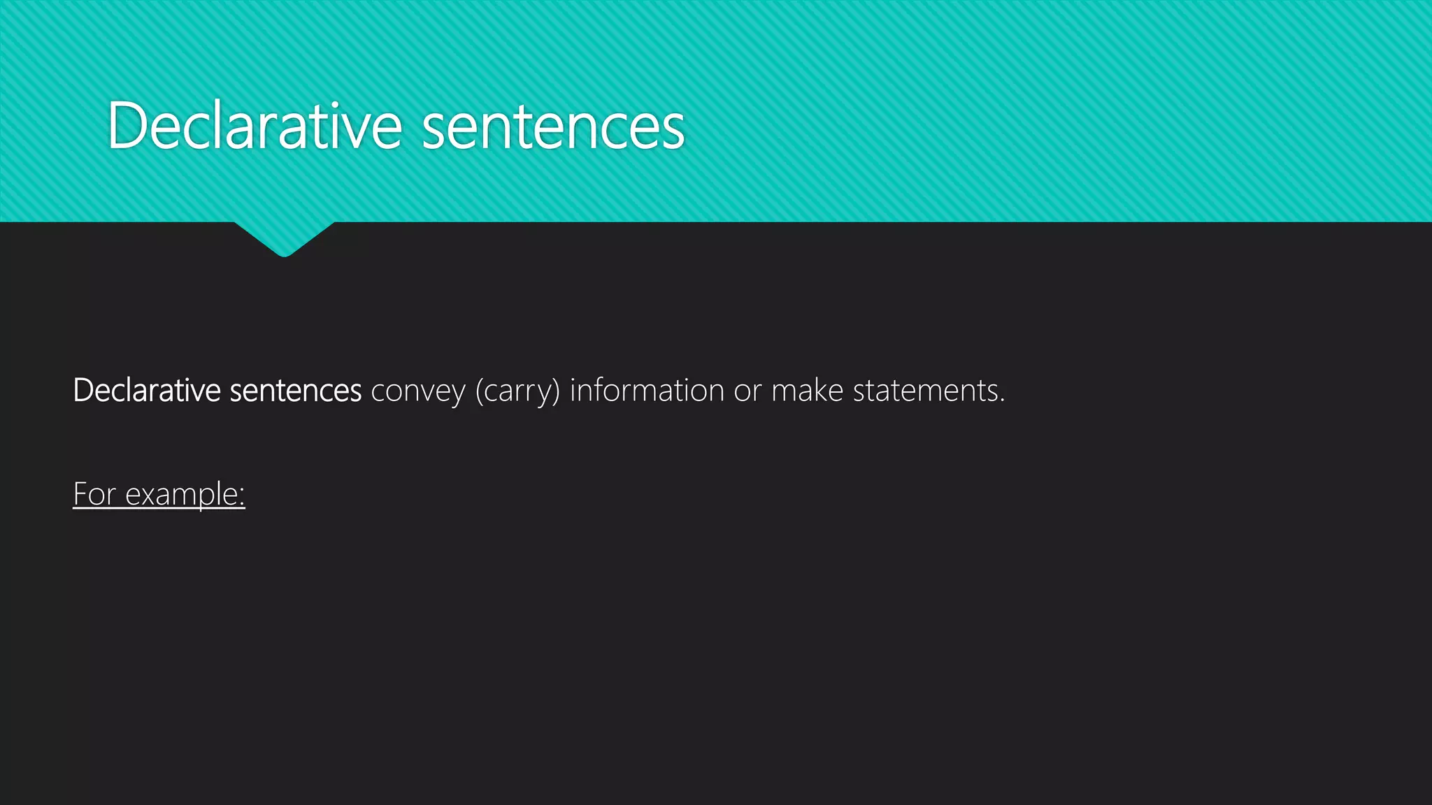 Grammar typesofsentences | PPT