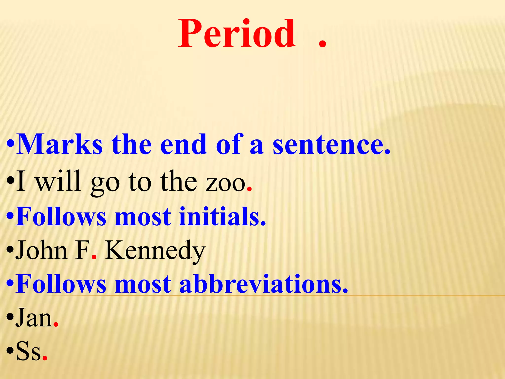 Grammar u1 punctuation marks | PPTX