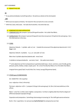 Grammar unit 4 | PDF