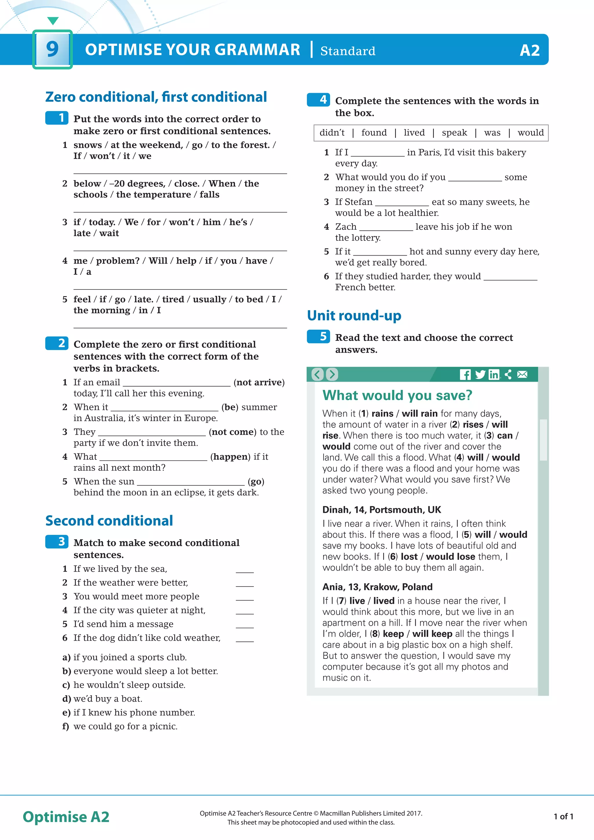 Grammar unit 9 | PDF