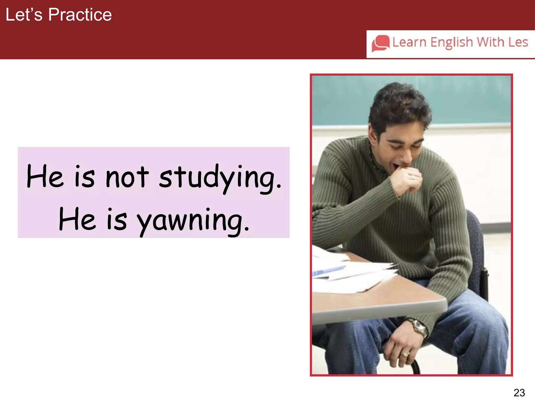 Grammar using present progressive | PPT