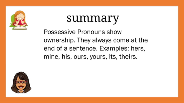 GRAMMAR WEEK 6 POSSESSIVE PRONOUN CLASS 1 OVERCOMERS TERM 2021.pptx ...