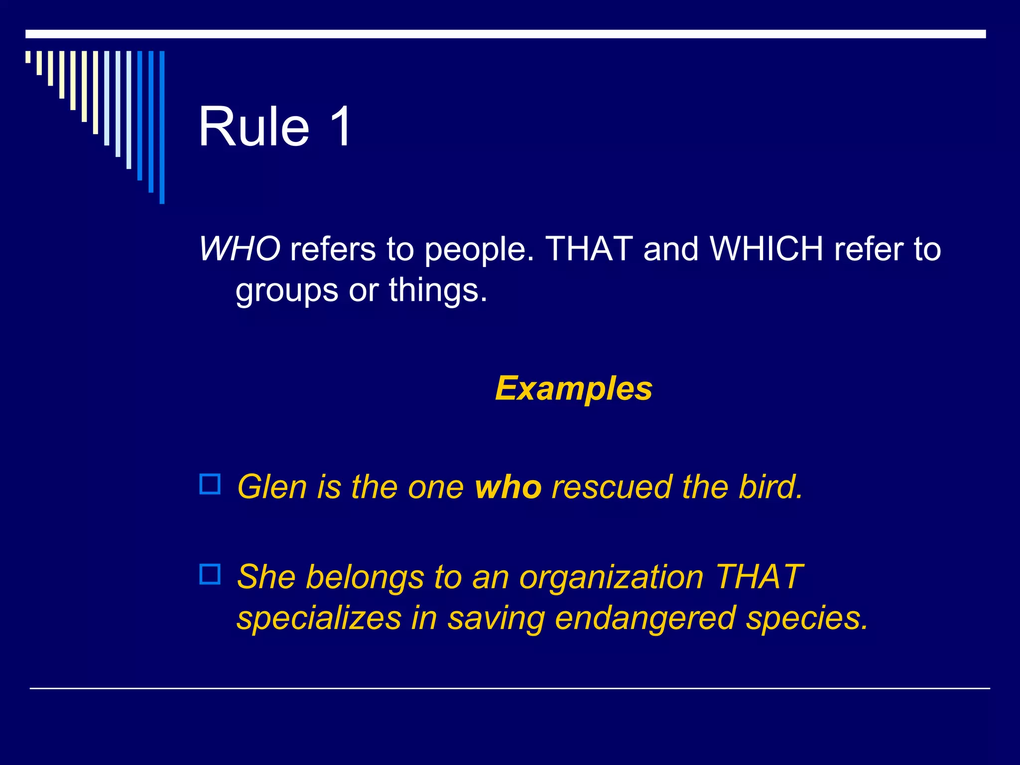 GRAMMAR_Who vs. Which vs. That | PPT