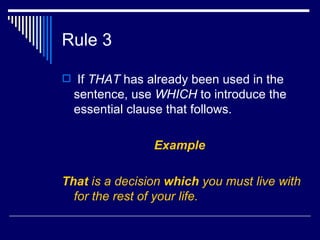 GRAMMAR_Who vs. Which vs. That | PPT