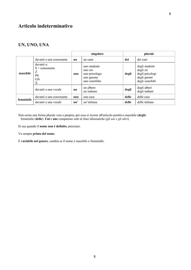 Grammatica italiana - gramática italiana | PDF