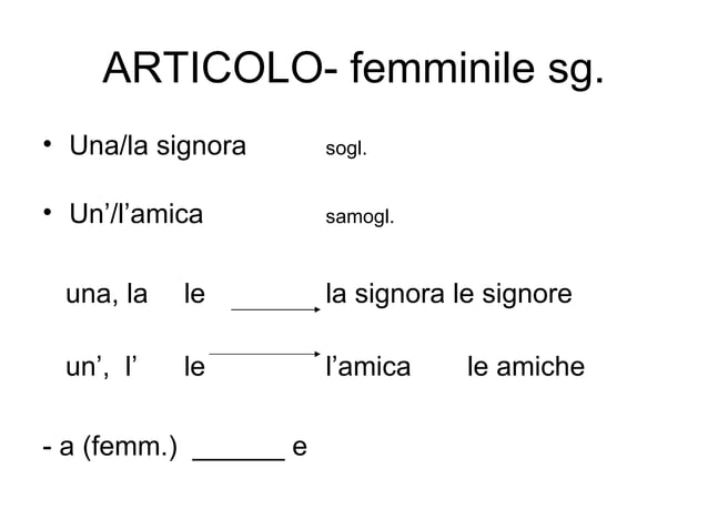 Grammatica italiana poverpoint-articolo 3 | PPT