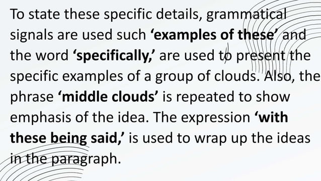 Grammatical Signals in English 8 1.pptx | Geography | Science