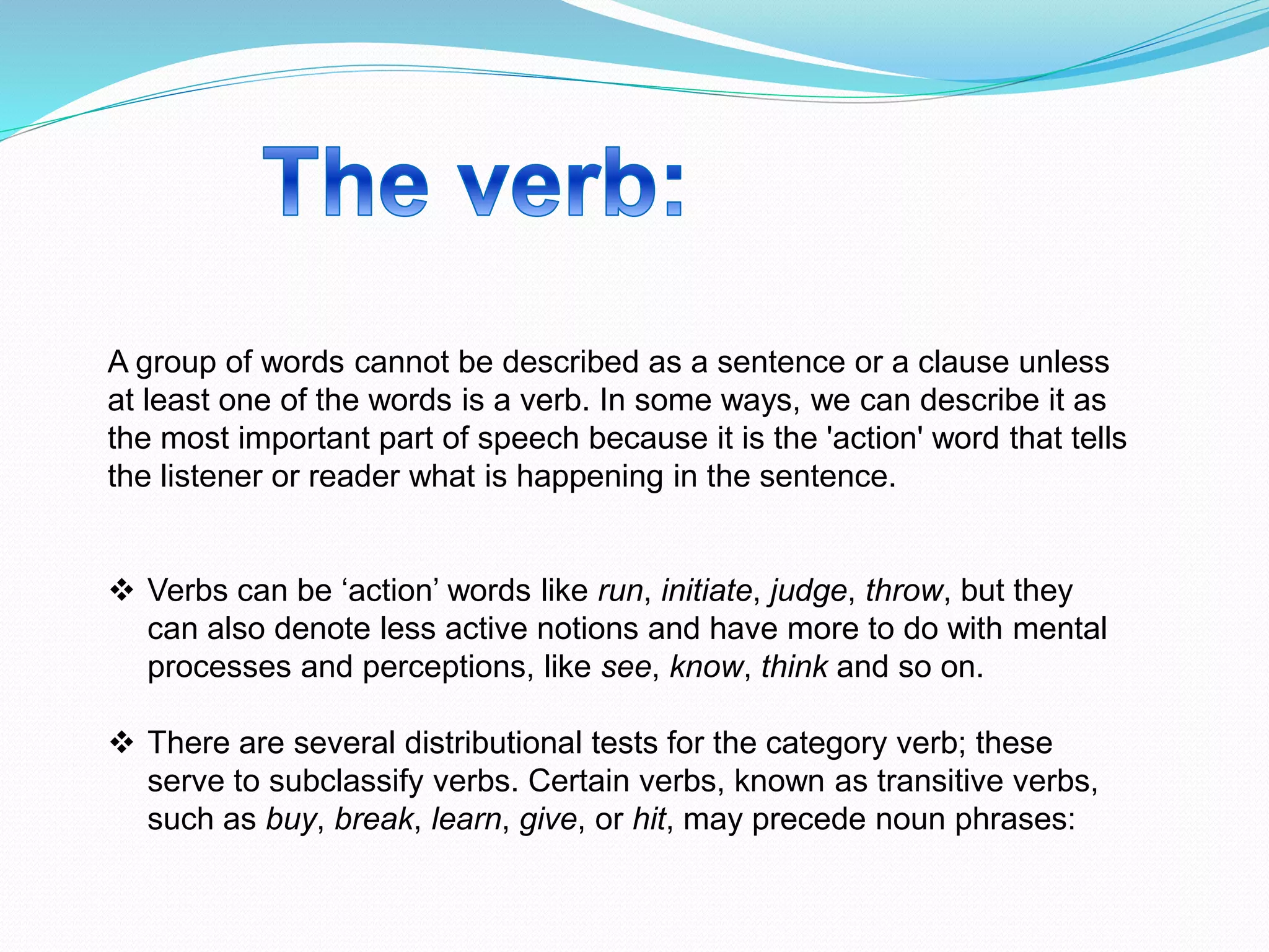 Grammatical categories and word classes | PPTX