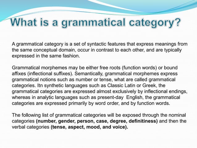 Grammatical Categories And Word Classes PPT grammatical-categories-and-word-classes-ppt