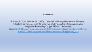 Tense and Definiteness. | PPT