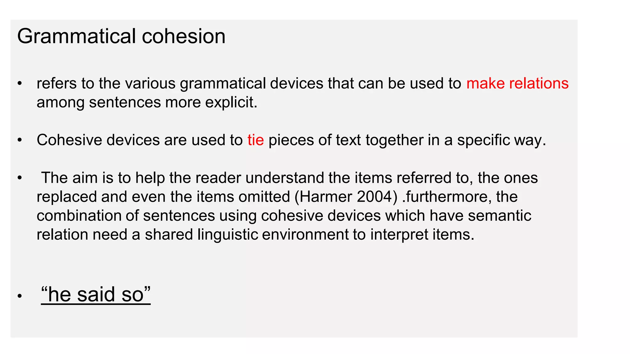 Grammatical cohesion . | PDF