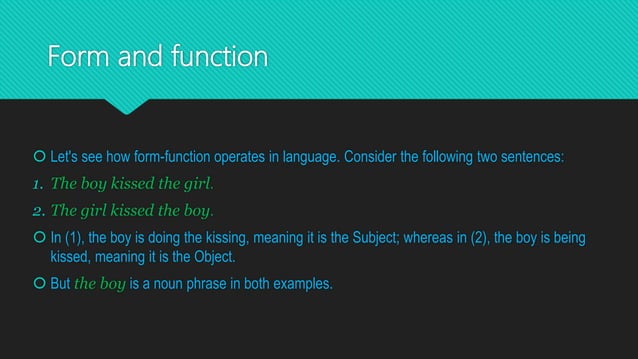 Grammatical Form And Grammatical Function Ppsx