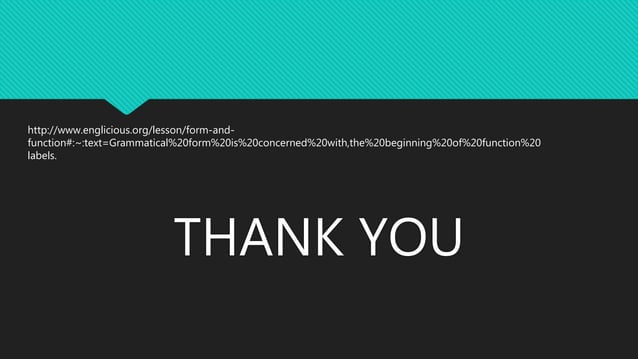 Grammatical Form And Grammatical Function Ppsx