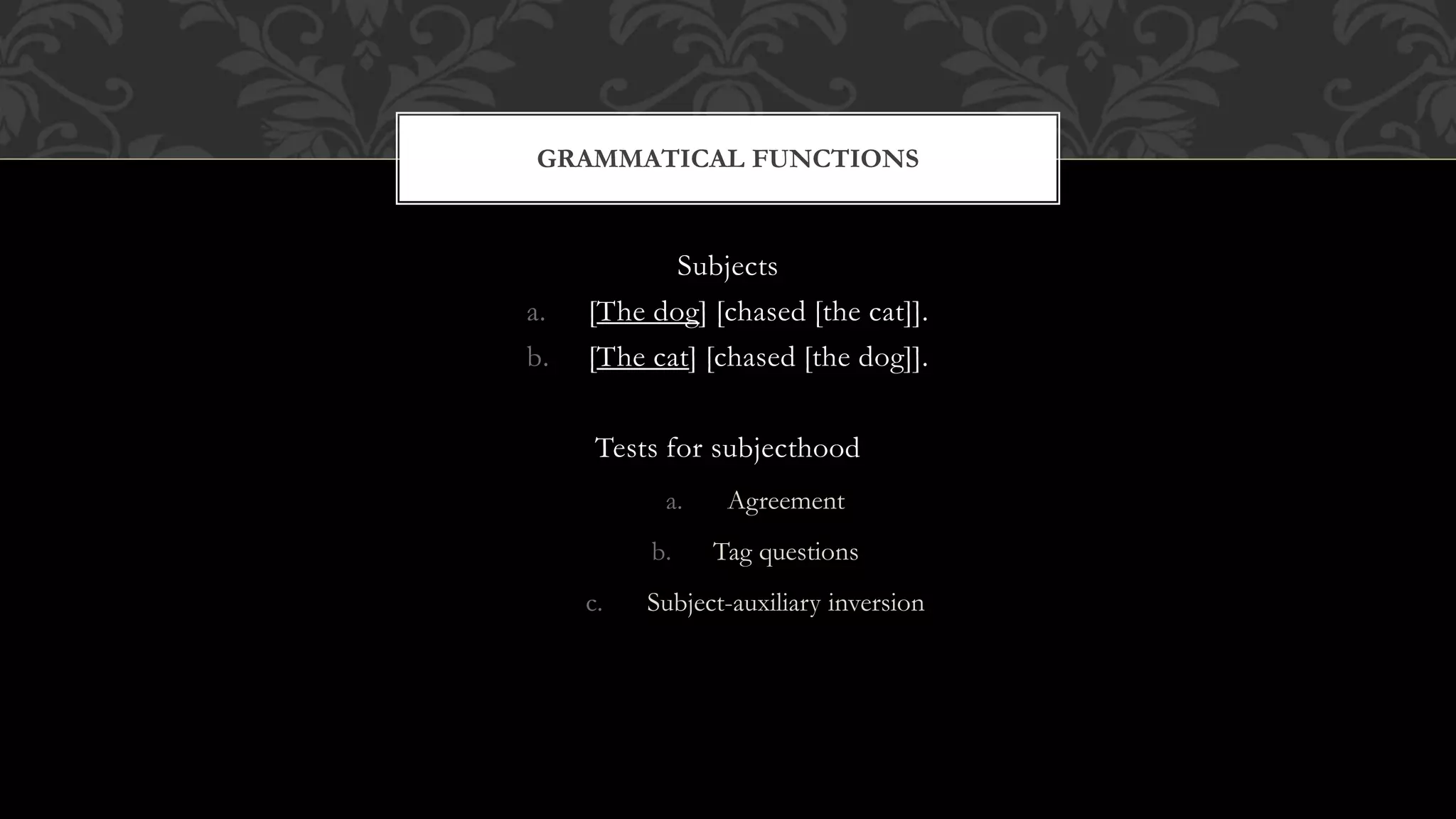 Grammatical functions | PPTX