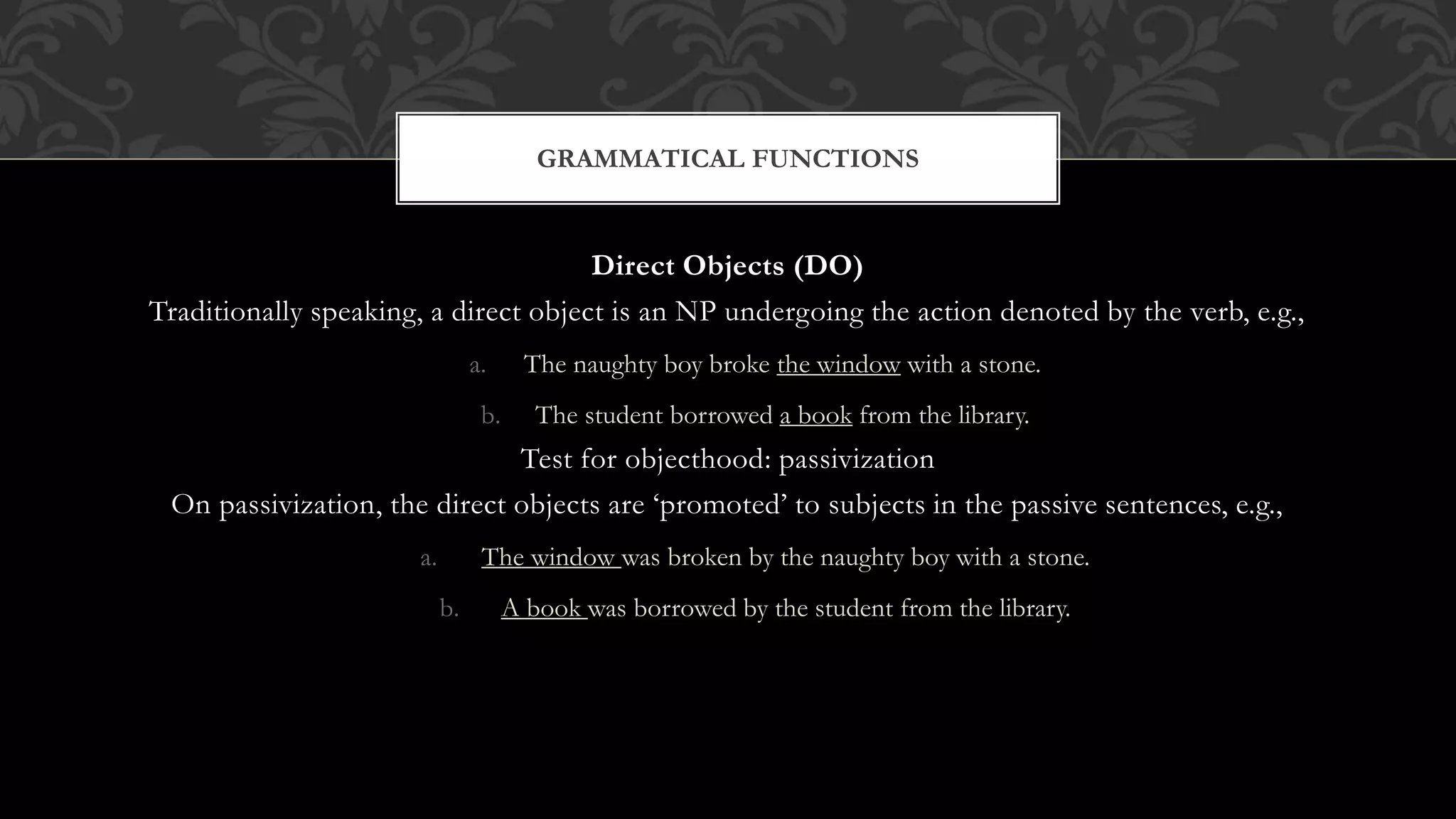 Grammatical functions | PPTX