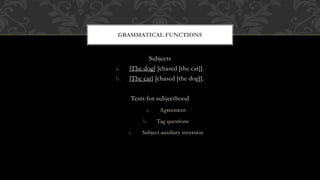 Grammatical functions | PPTX