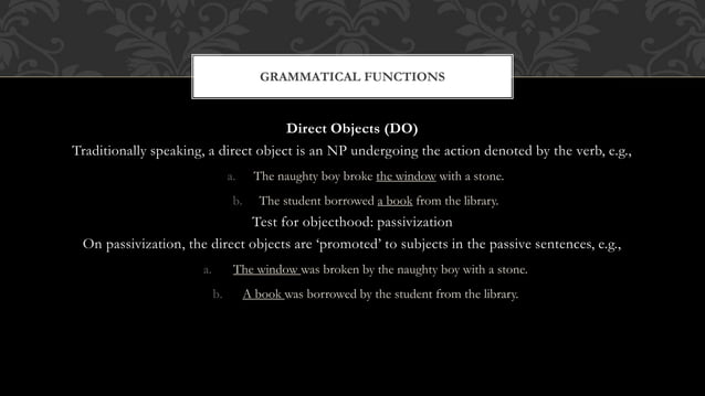 Grammatical functions | PPTX