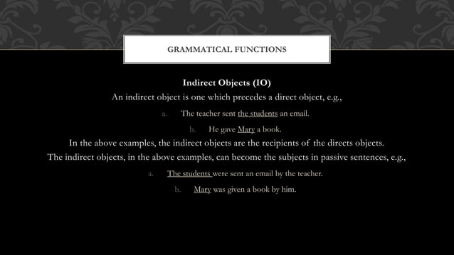 Grammatical functions | PPTX