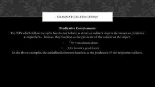Grammatical functions | PPTX