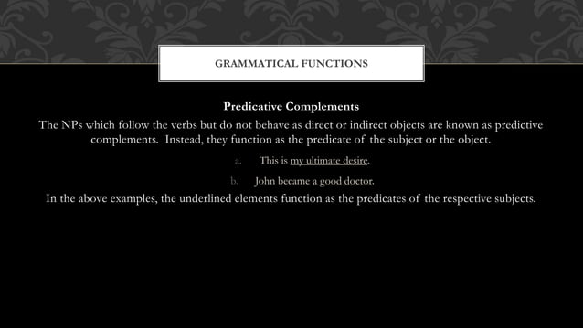 Grammatical functions | PPTX