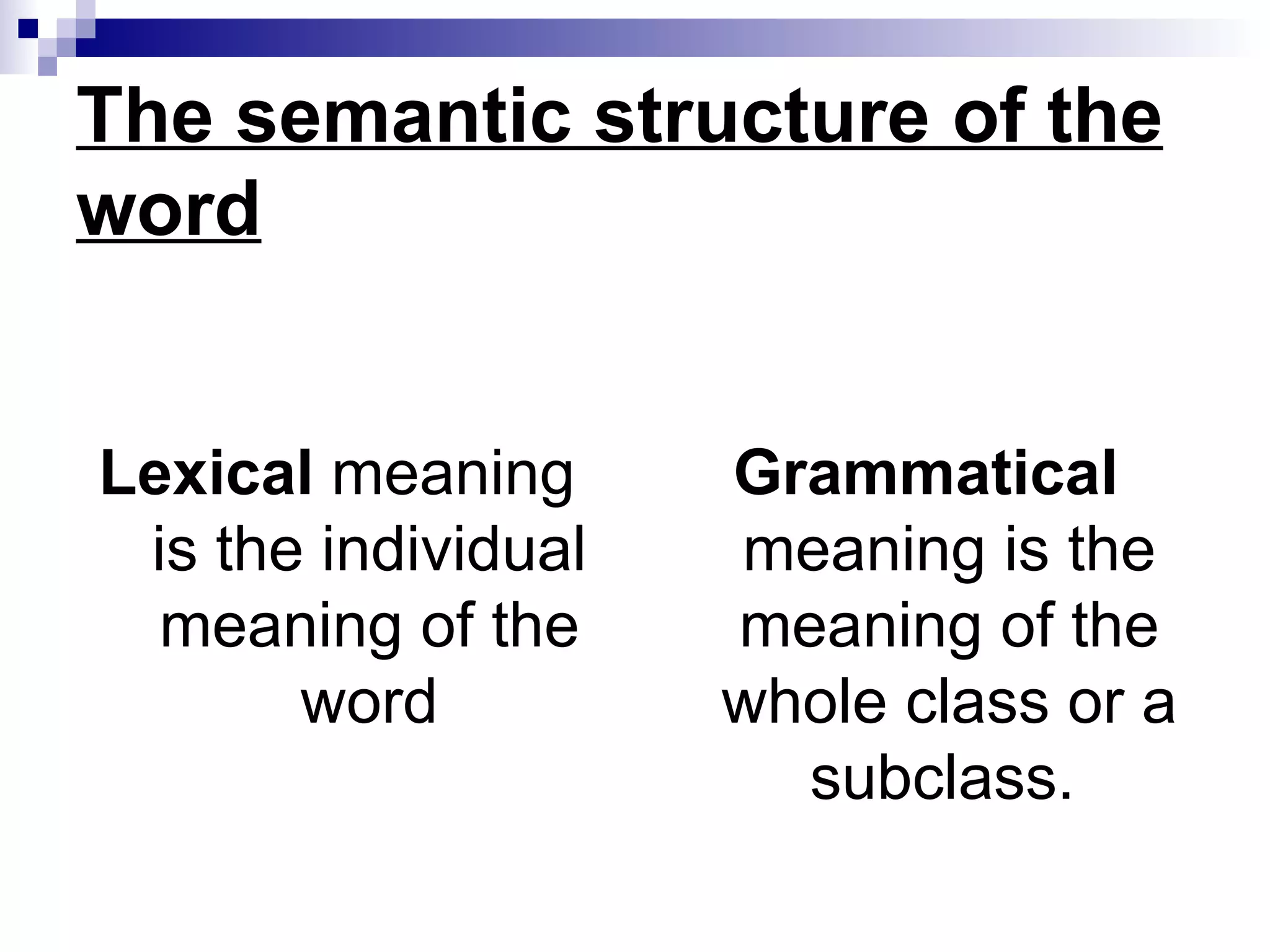 Grammatical meaning | PPT