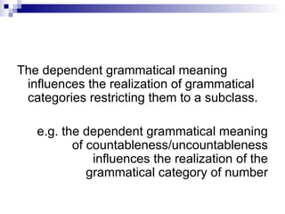 Grammatical meaning | PPT