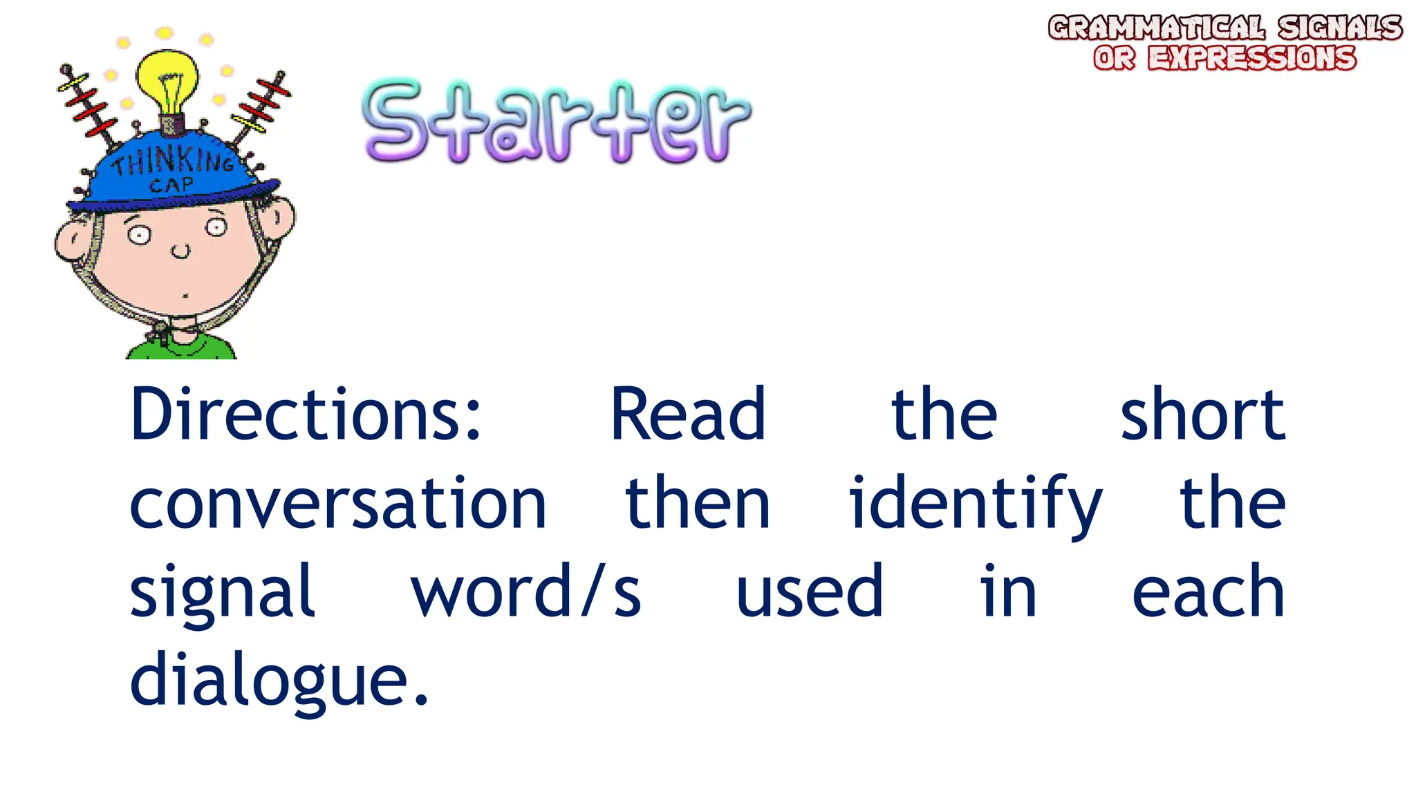 Appropriate grammatical signals or expressions | PPTX