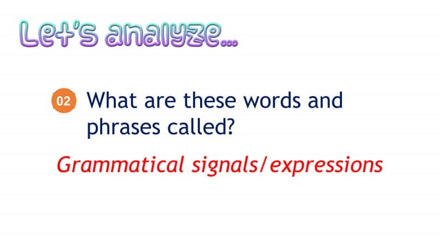 Appropriate grammatical signals or expressions | PPTX