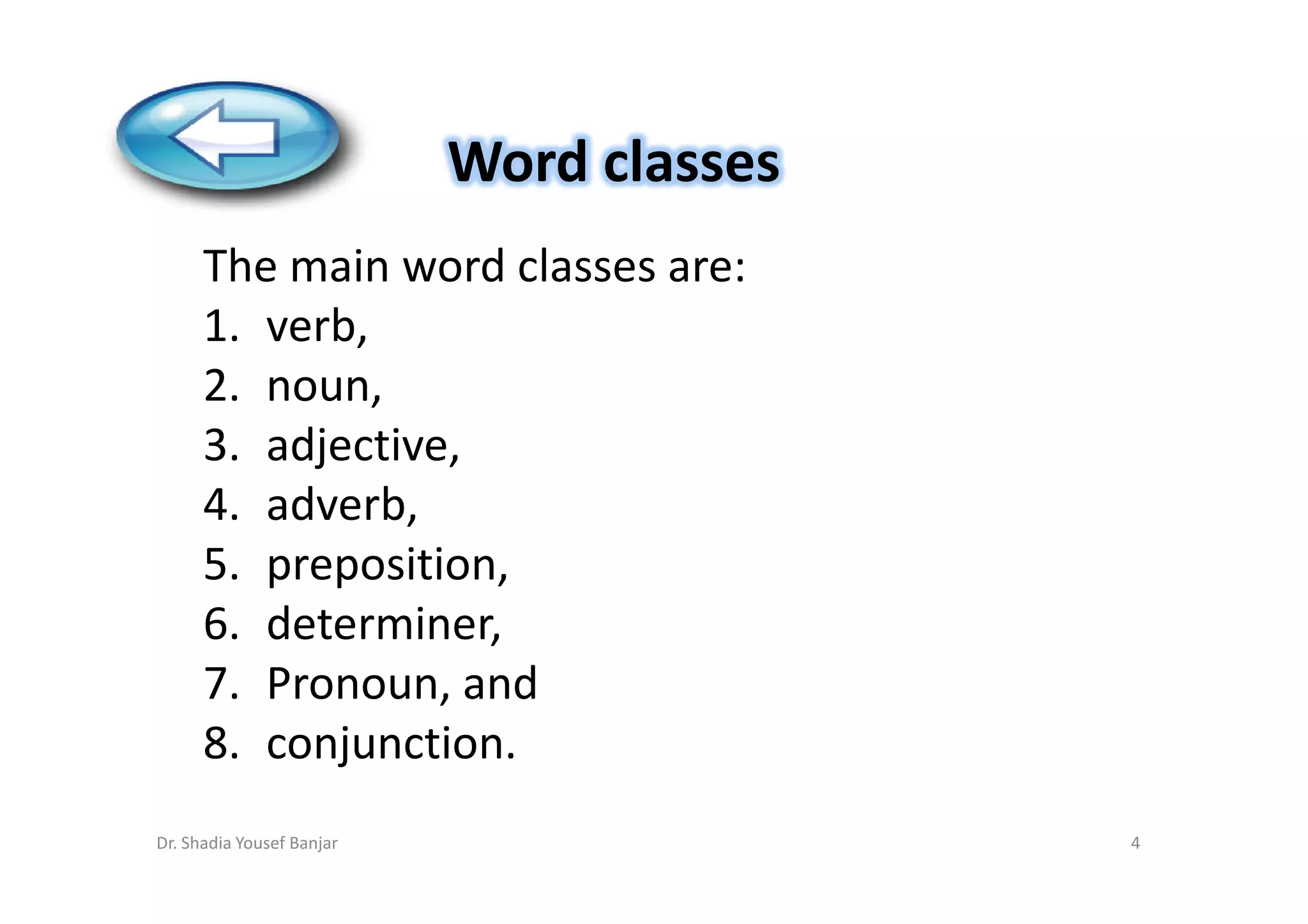 Grammatical Units, By Dr.Shadia Yousef Banjar | PDF