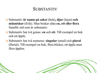 Ordklasser | PPTX
