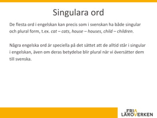 Engelsk grammatik | PDF