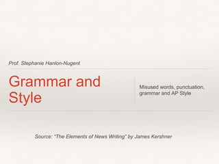 Grammer/ AP Style | PPTX