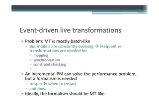 Incremental pattern matching in the VIATRA2 model transformation system | PDF