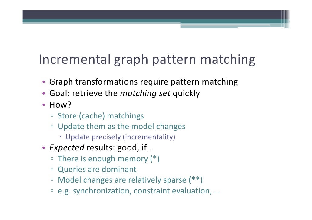 Incremental pattern matching in the VIATRA2 model transformation syst…