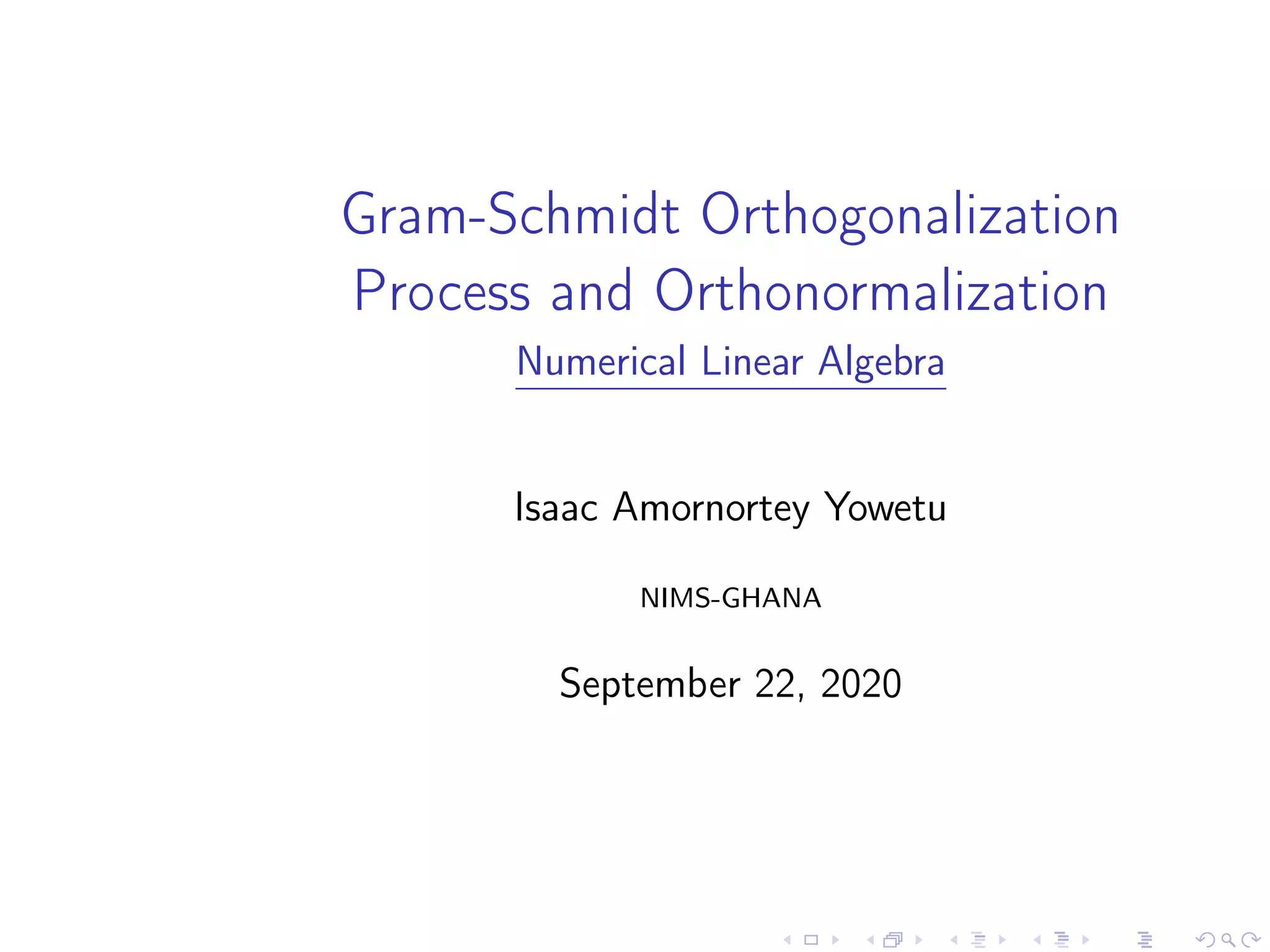 Gram schmidt orthogonalization | Orthonormal Process | PDF