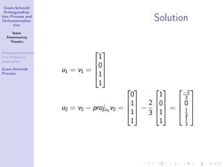 Gram schmidt orthogonalization | Orthonormal Process | PDF