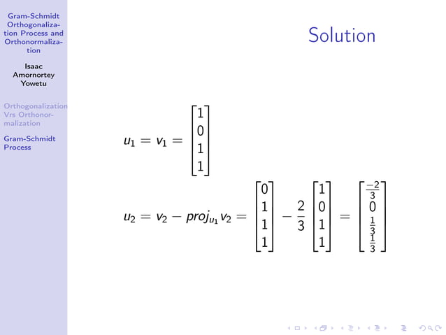Gram schmidt orthogonalization | Orthonormal Process | PDF