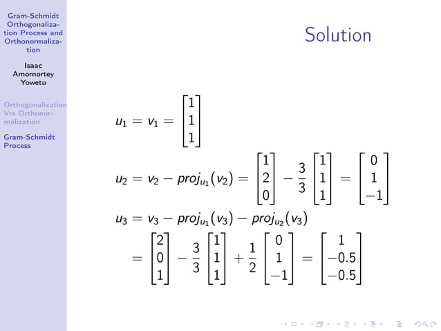 Gram schmidt orthogonalization | Orthonormal Process | PDF