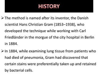Gram staining method for Bacteria | PPTX