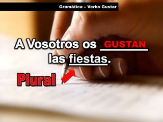 Gramática - verbo gustar, apetecer, fascinar, encantar | PPT