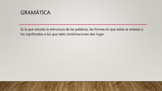 Gramática de la lengua española | PPTX