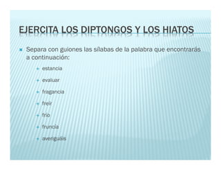 Gramatica castellana diptongos e hiatos | PDF
